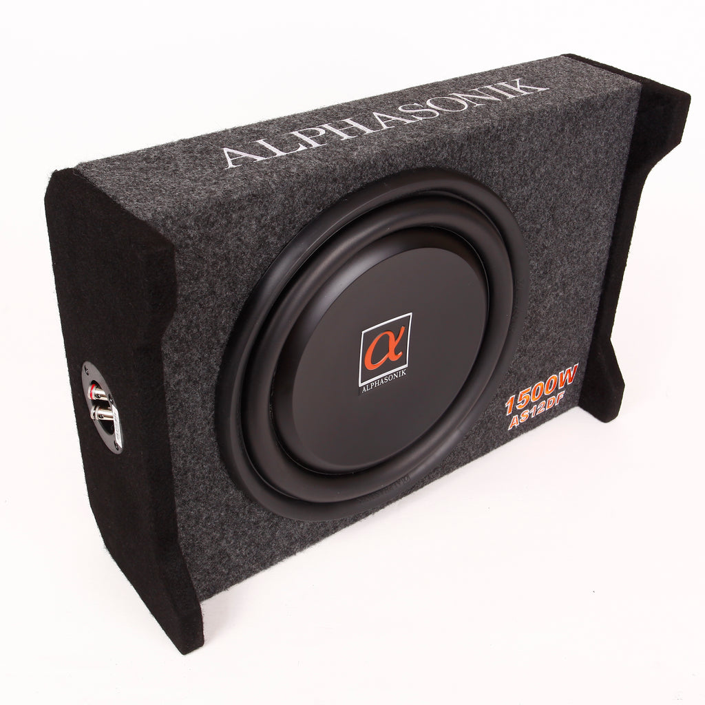 Alphasonik AS12DF 12" Down Fire Shallow Mount Flat Enclosure | Alphasonik